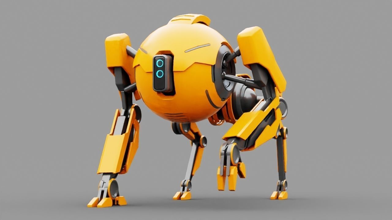 Q BOT rigged character rigged 3D model rigged | CGTrader