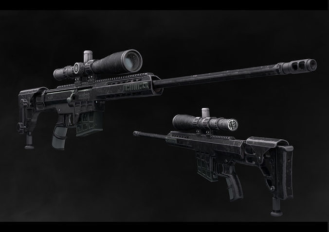 Highpoly Sniper Barrett Model 98B 3D model | CGTrader