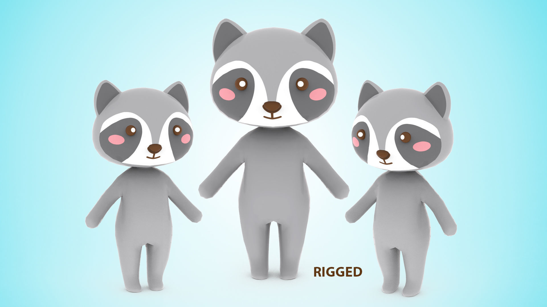 3D model Cartoon Ratel character 3d VR / AR / low-poly | CGTrader