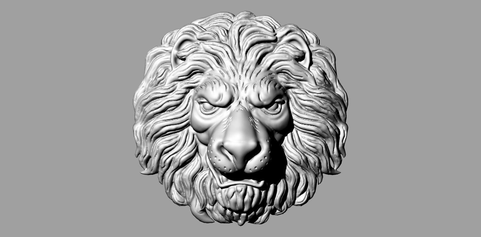 lion face 3D model 3D printable | CGTrader