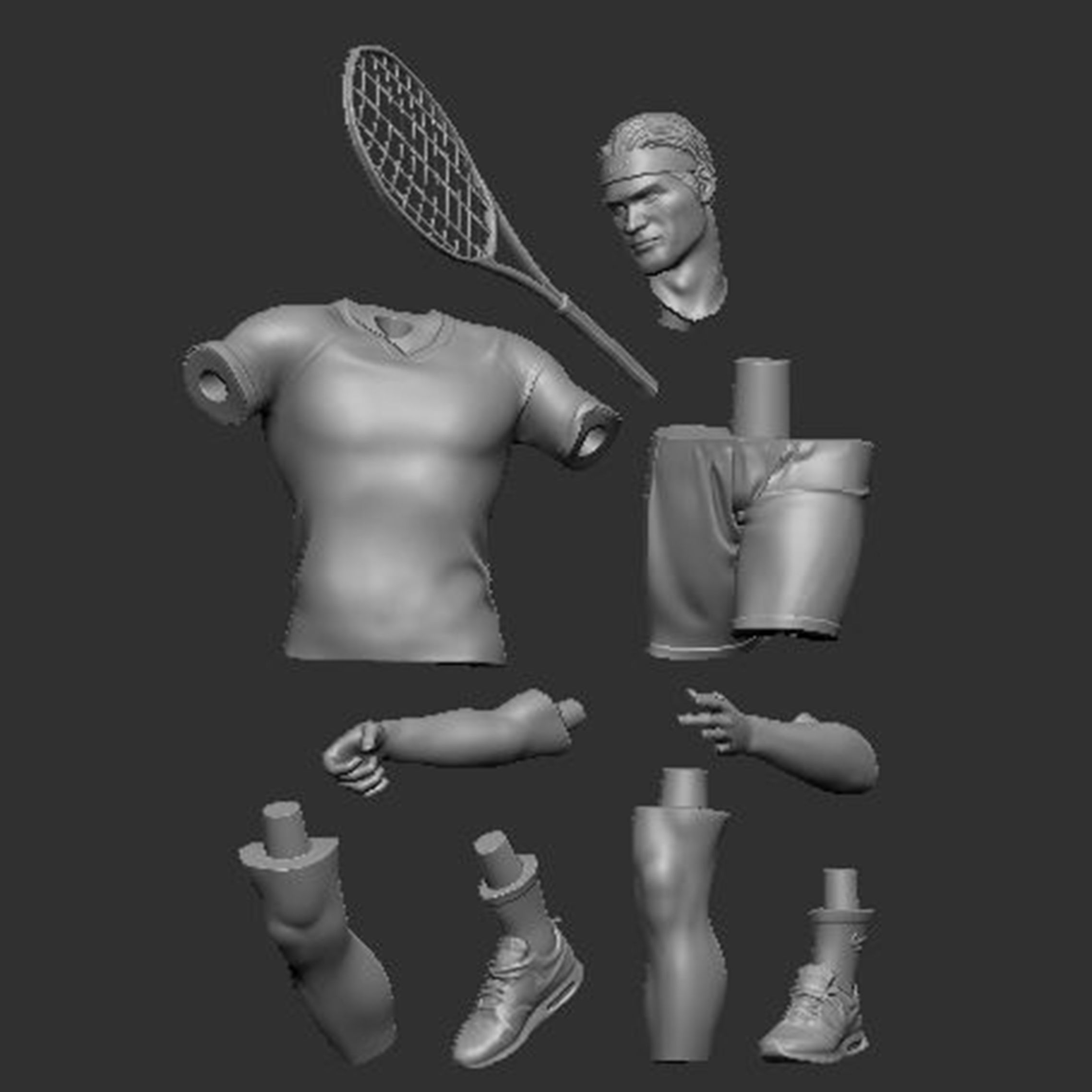 Roger Federer 3D Printable 3 3D model 3D printable | CGTrader