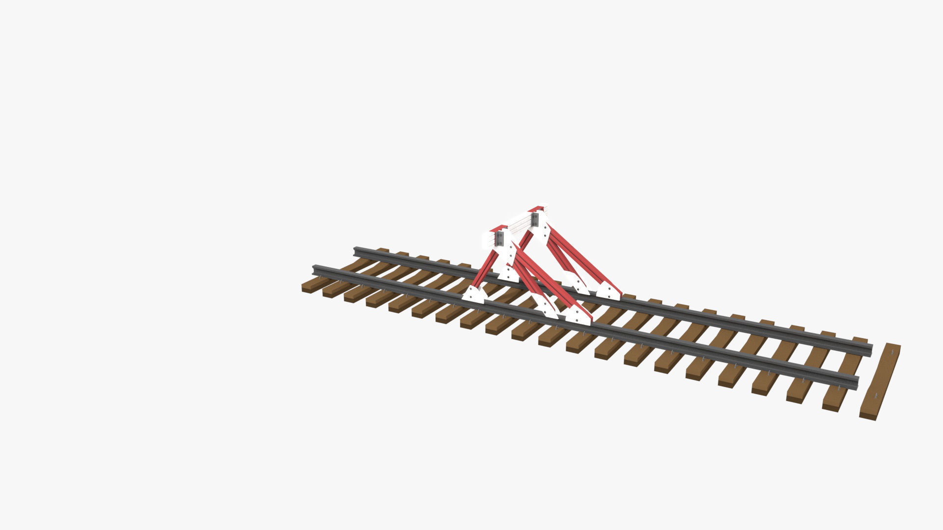 Railway Buffer Stop 3d Model Cgtrader