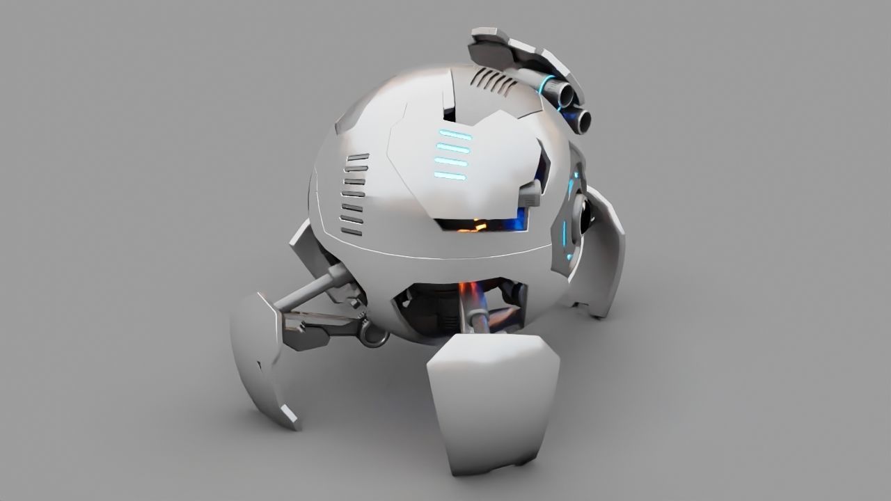 Ball Bot rigged character 3D model rigged | CGTrader