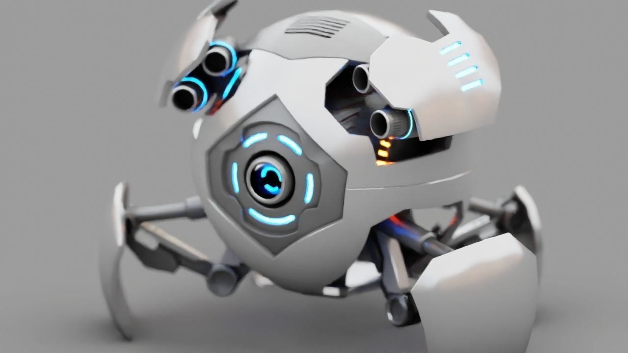 Ball Bot rigged character 3D model rigged | CGTrader