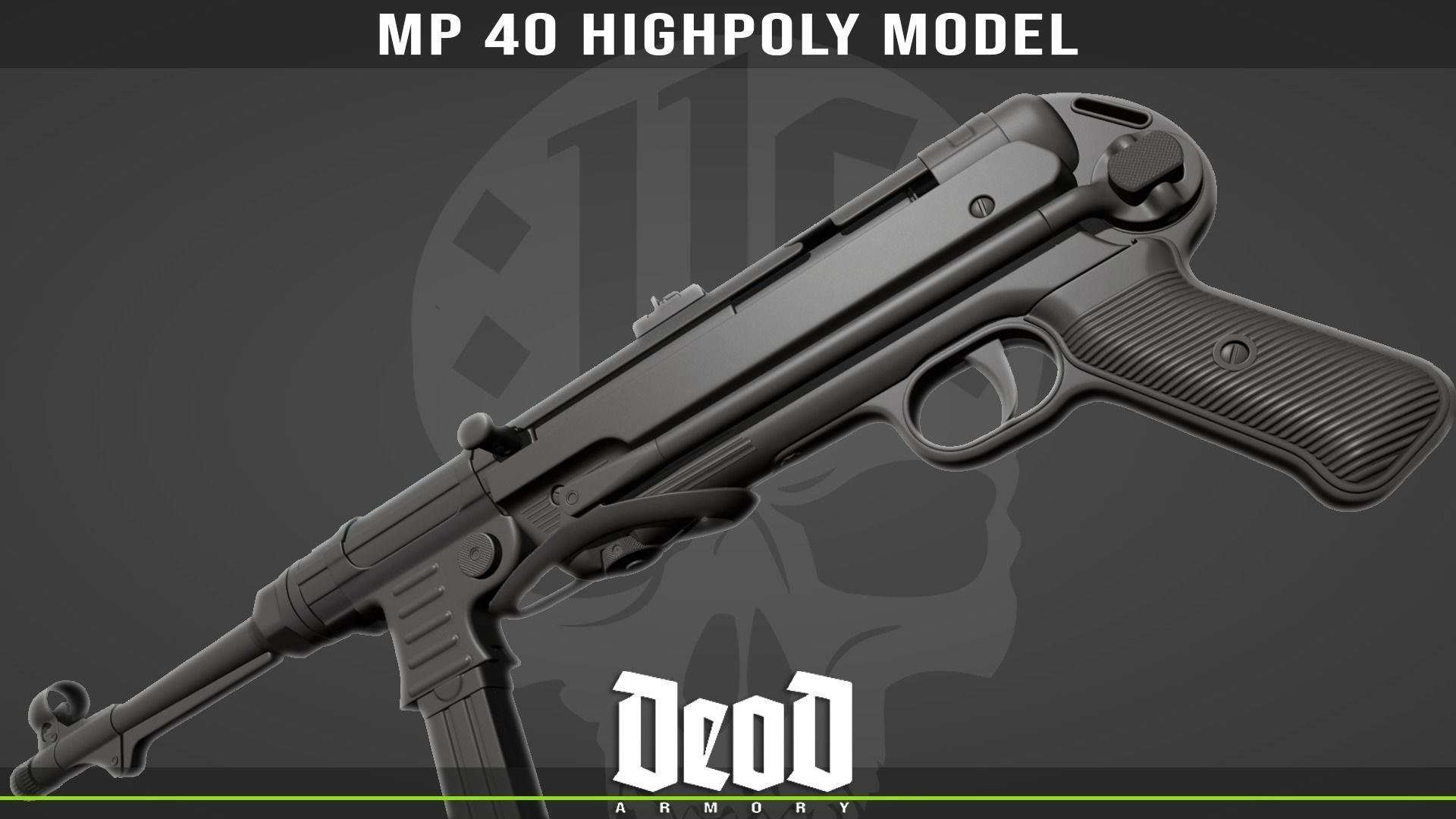 MP 40 Highpoly model 3D model | CGTrader