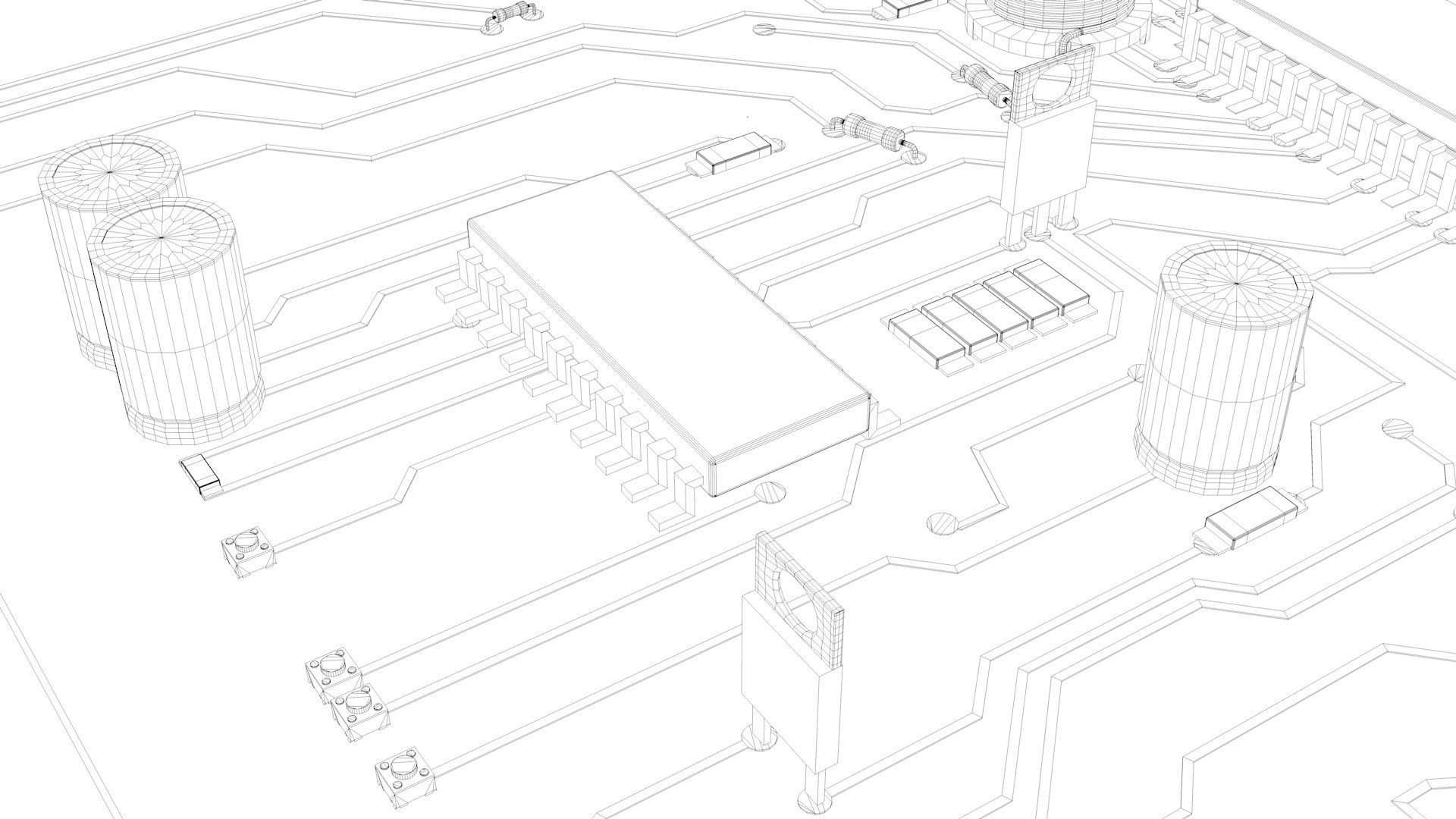 Circuit Motherboard 3D model | CGTrader