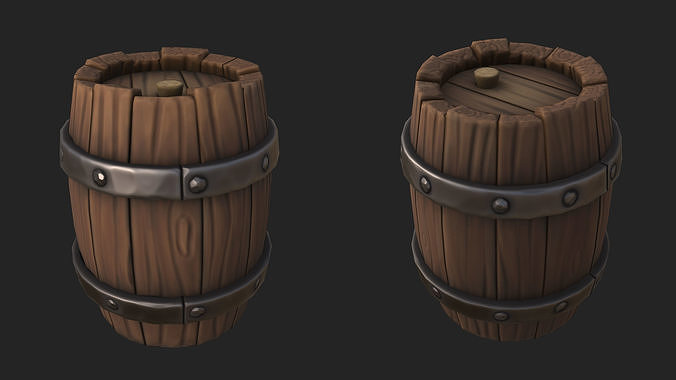 3D model Stylized barrel VR / AR / low-poly | CGTrader