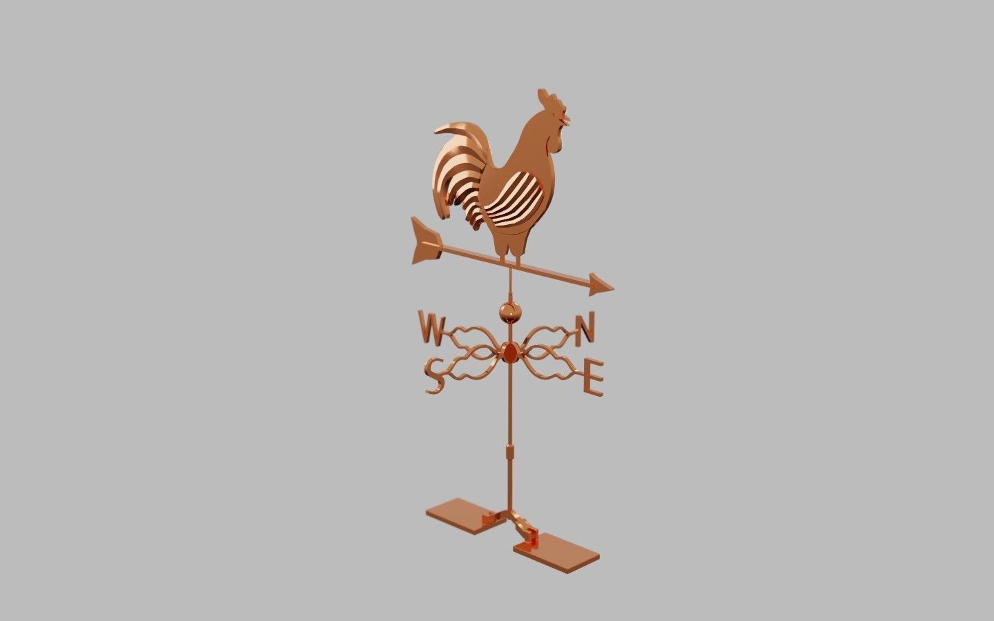 3D model Weather Vane - Rooster Wind Vane VR / AR / low-poly | CGTrader