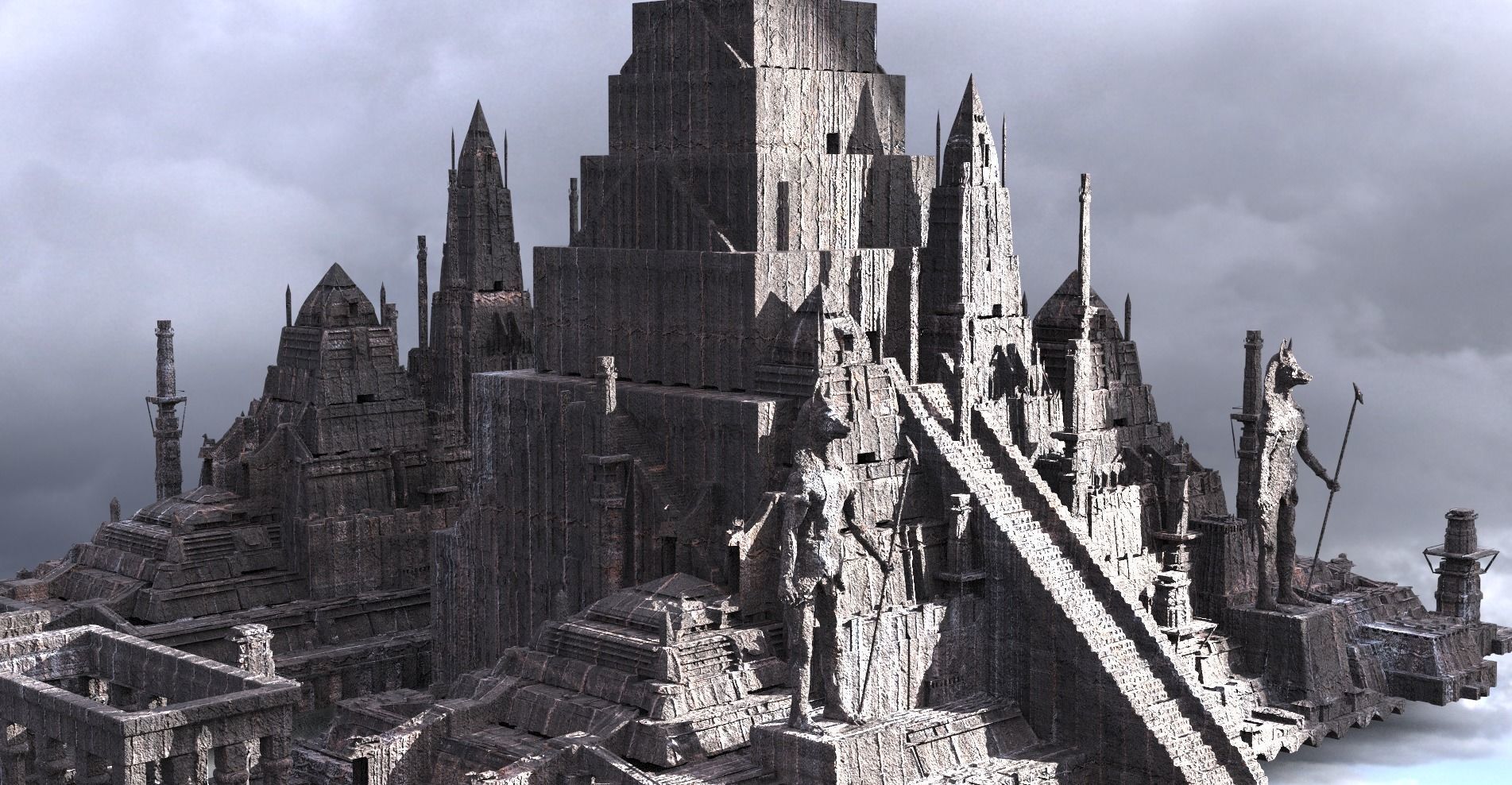 Arch pyramid of Anubis 3D model | CGTrader