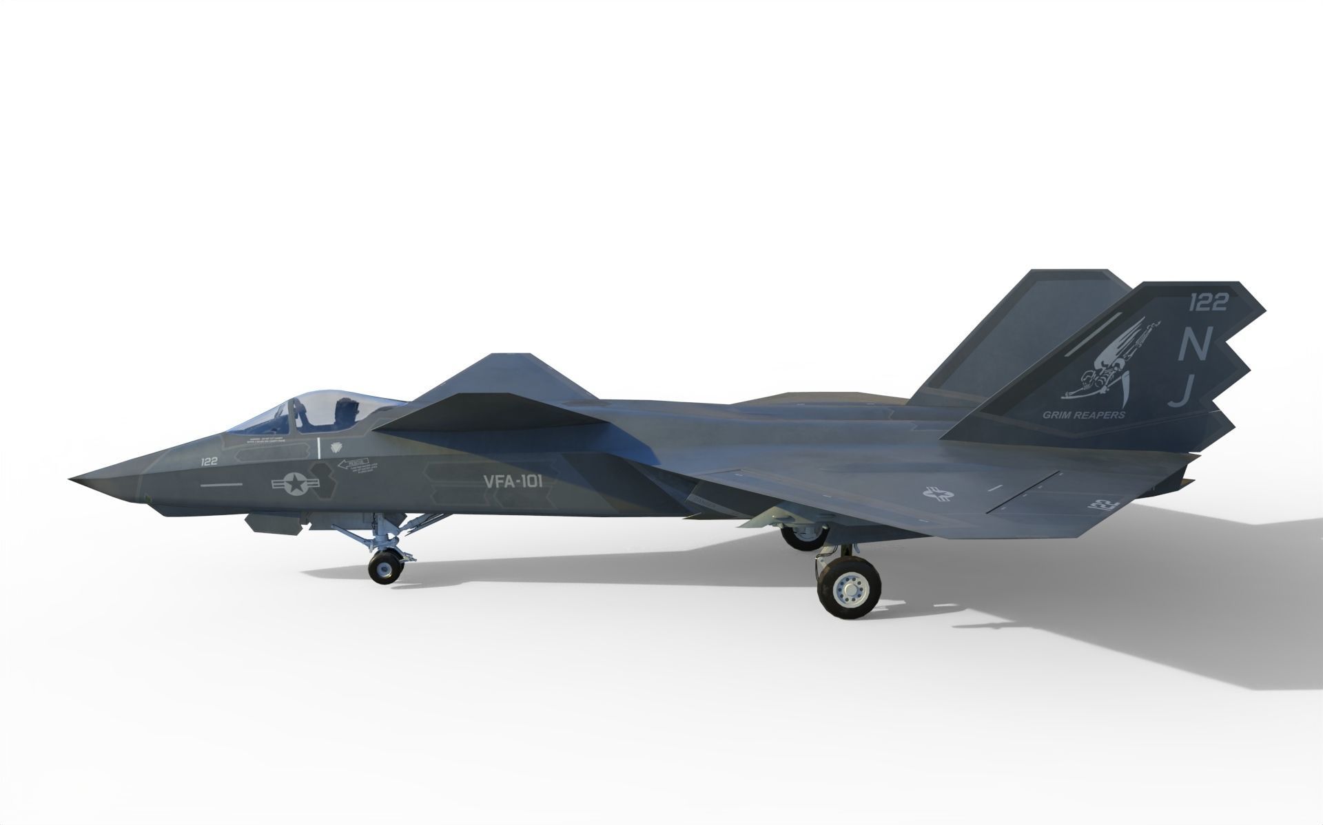 YF-23 naval NATF-23 3D model | CGTrader