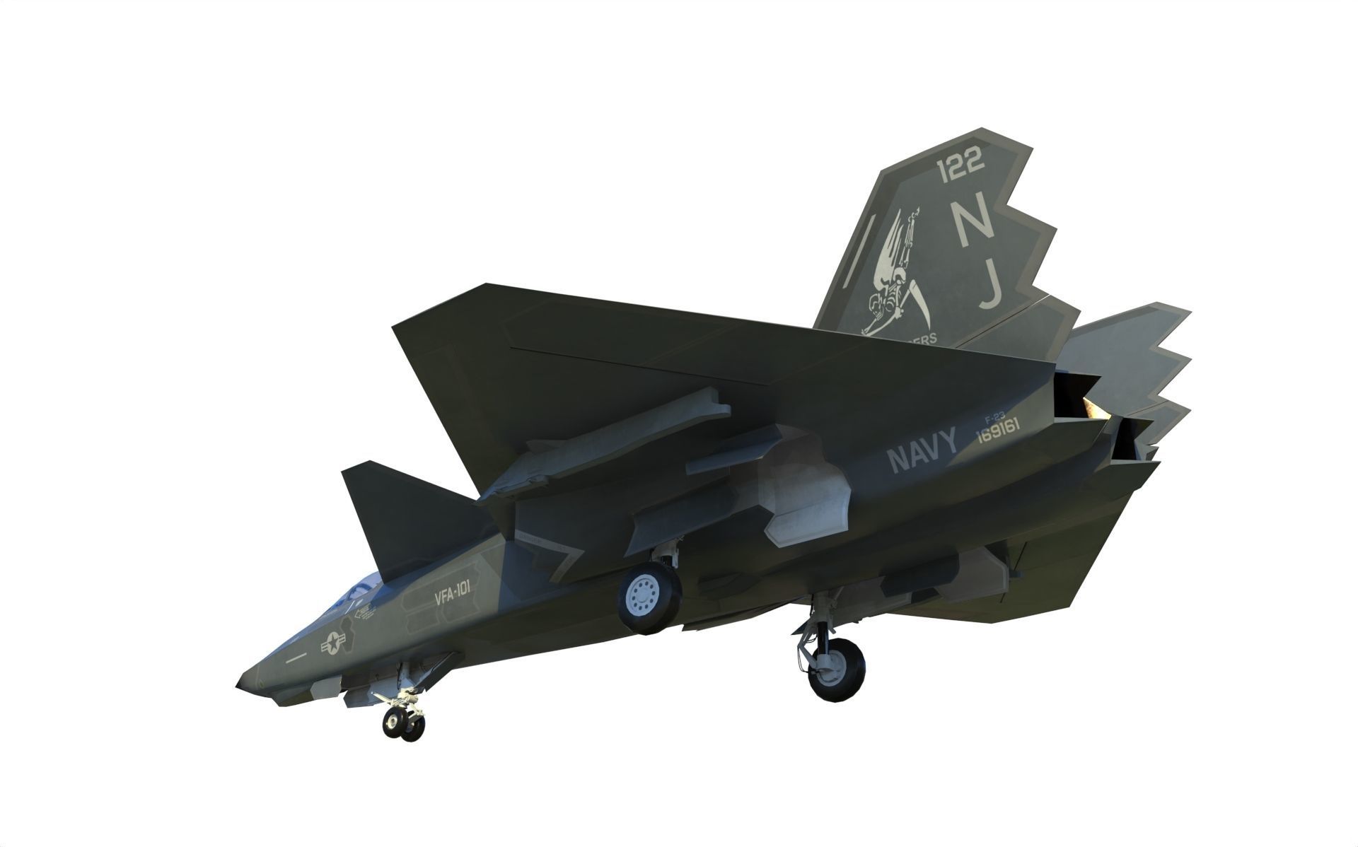YF-23 naval NATF-23 3D model | CGTrader
