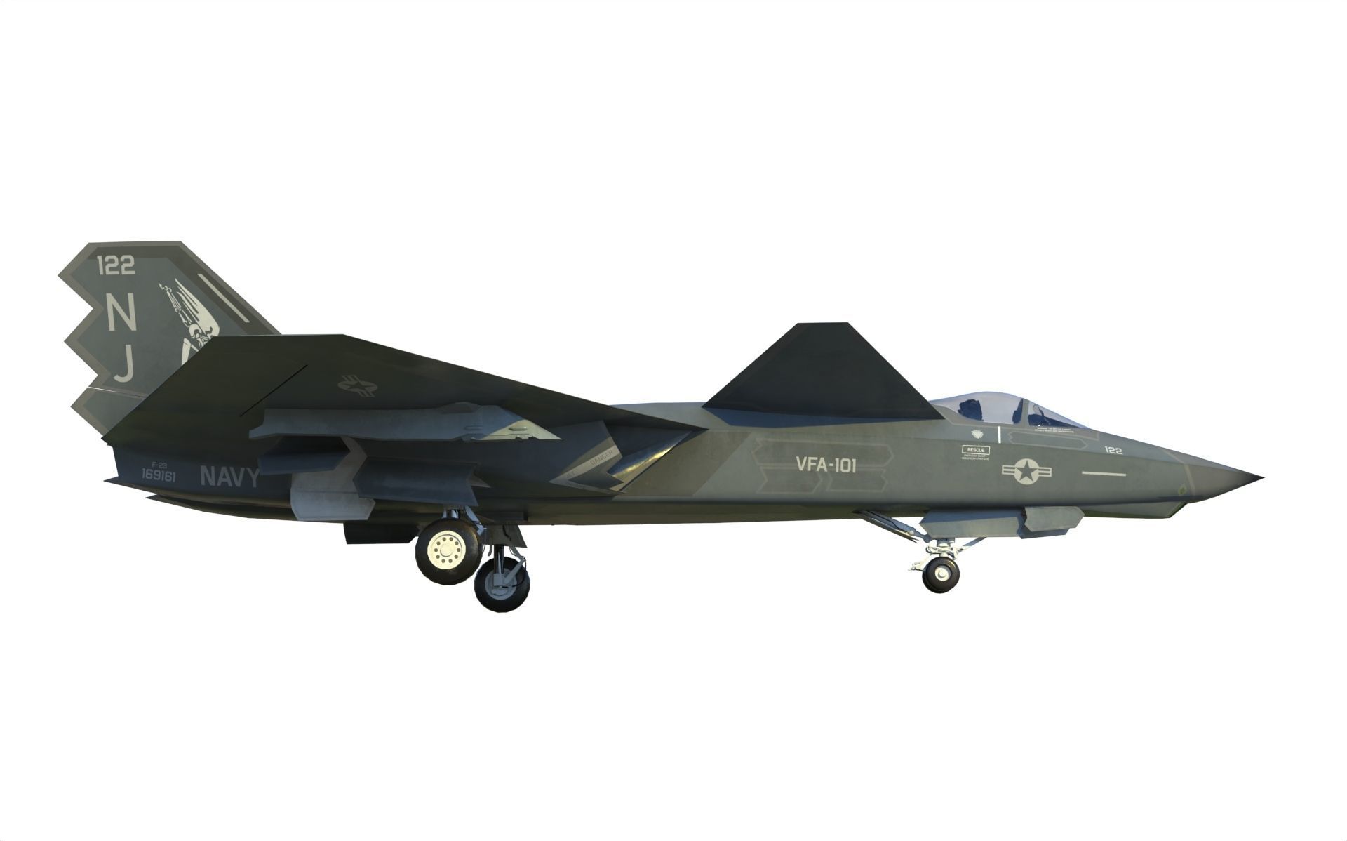 YF-23 naval NATF-23 3D model | CGTrader