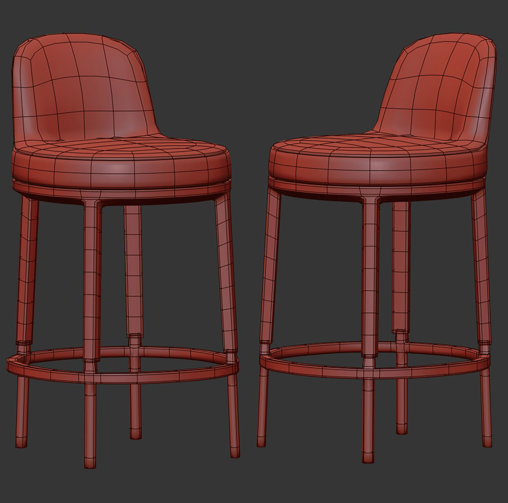 CARATOS High stool By Maxalto 3D model | CGTrader