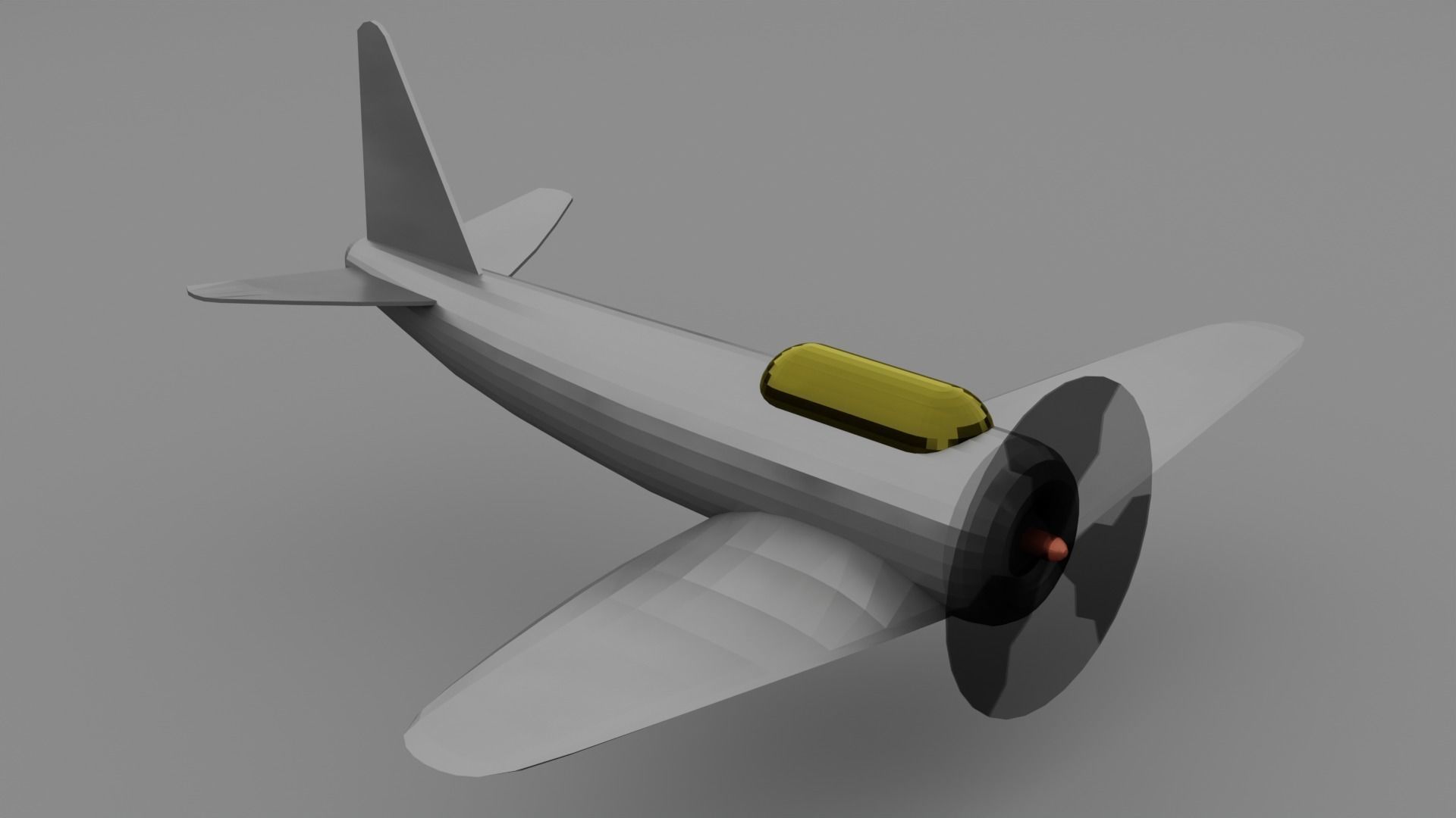 3D model Low poly plane two airplanes with propellers VR / AR / low ...