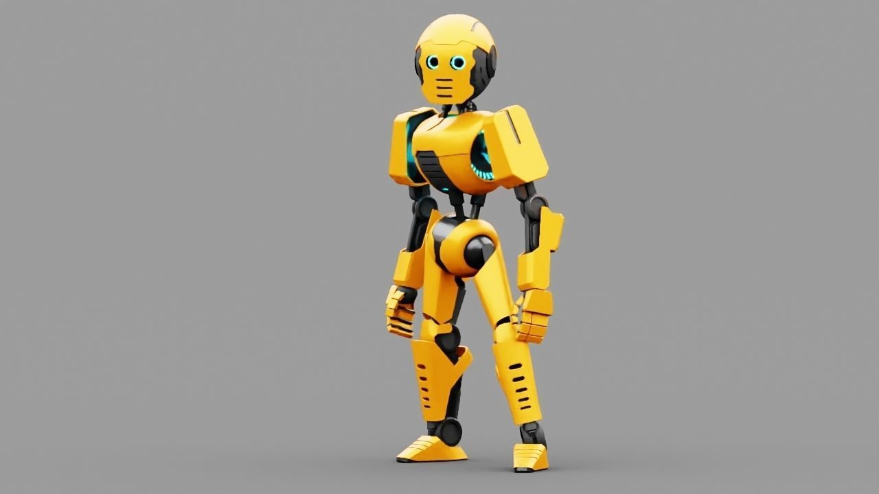 Android V2 rigged character 3D model rigged | CGTrader