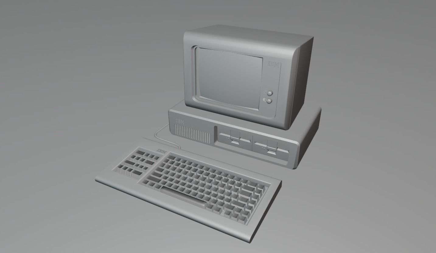 3D model Old Computer VR / AR / low-poly | CGTrader