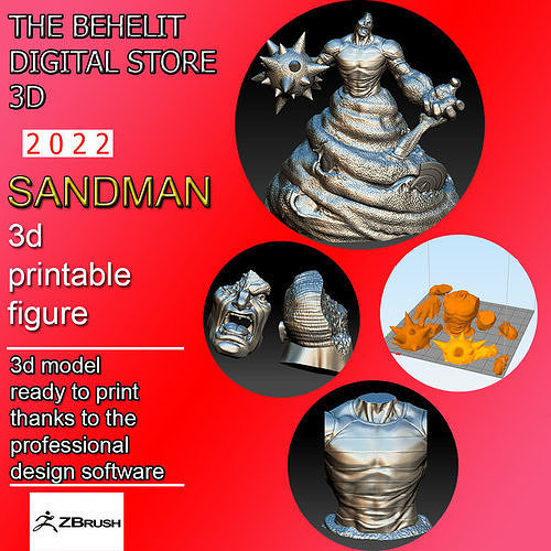 Sandman statue of man free 3D model 3D printable | CGTrader