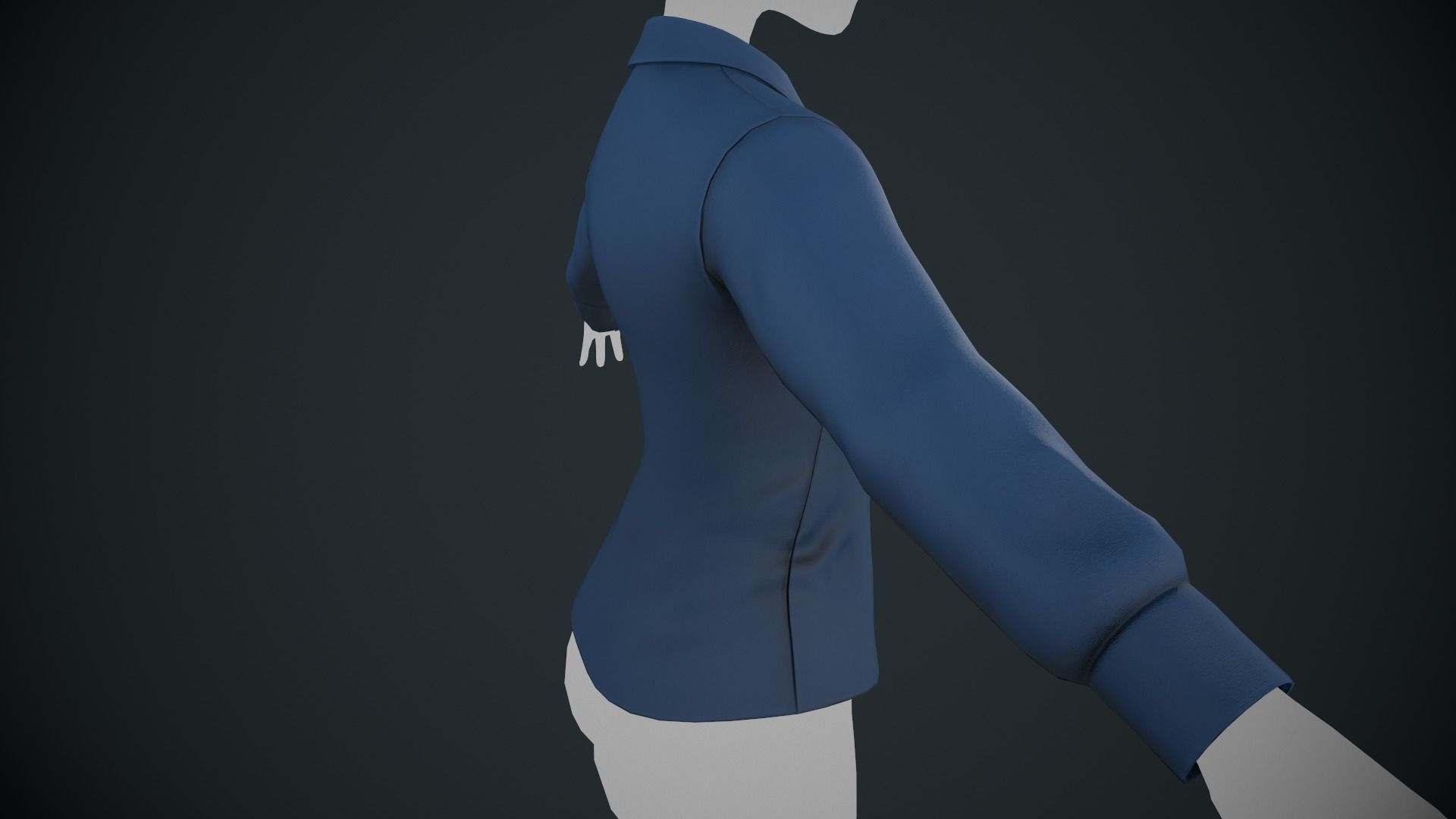3D model Female Blue Shirt Style 1 VR / AR / low-poly | CGTrader
