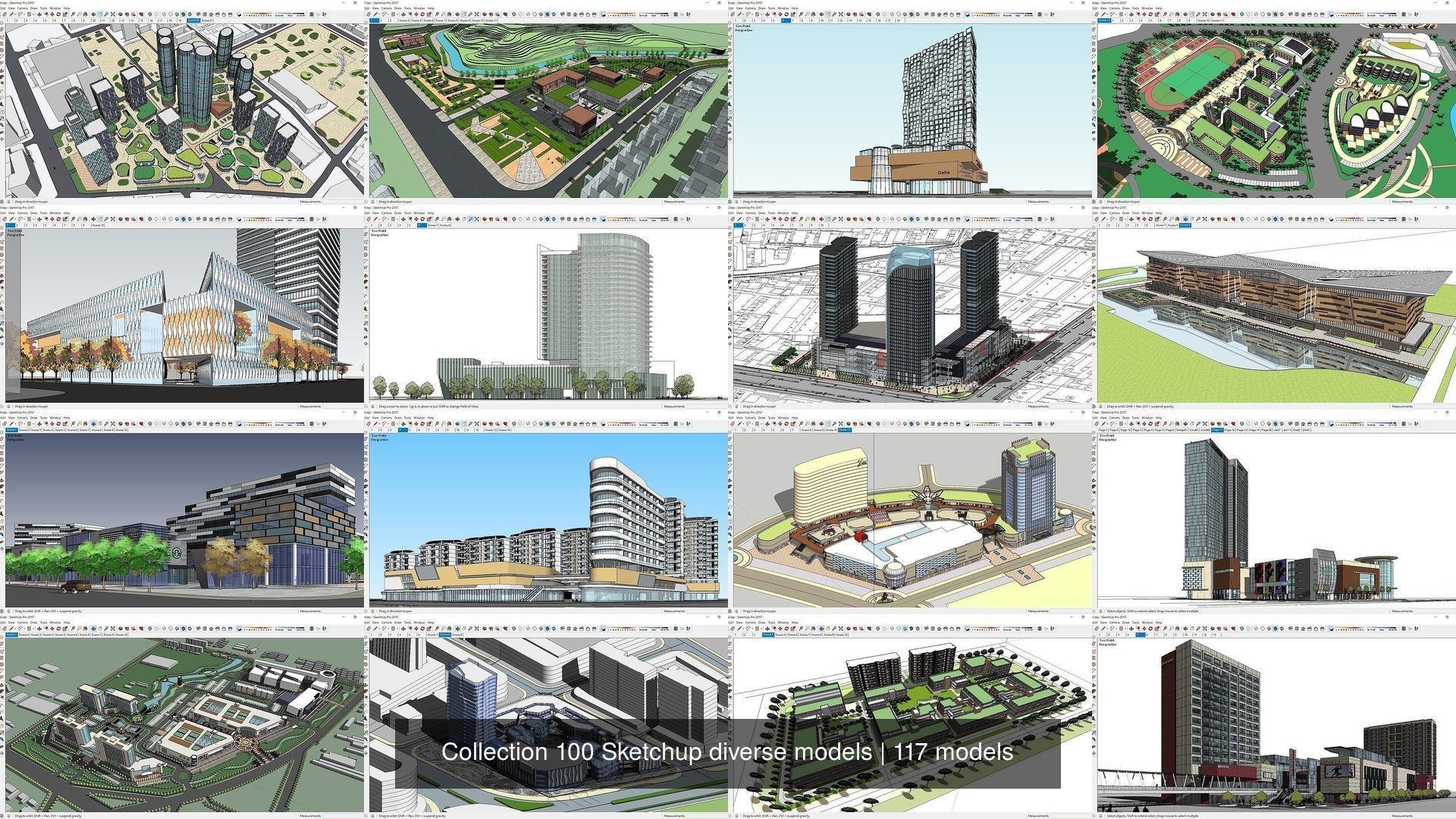 Collection 100 Sketchup diverse models | CGTrader