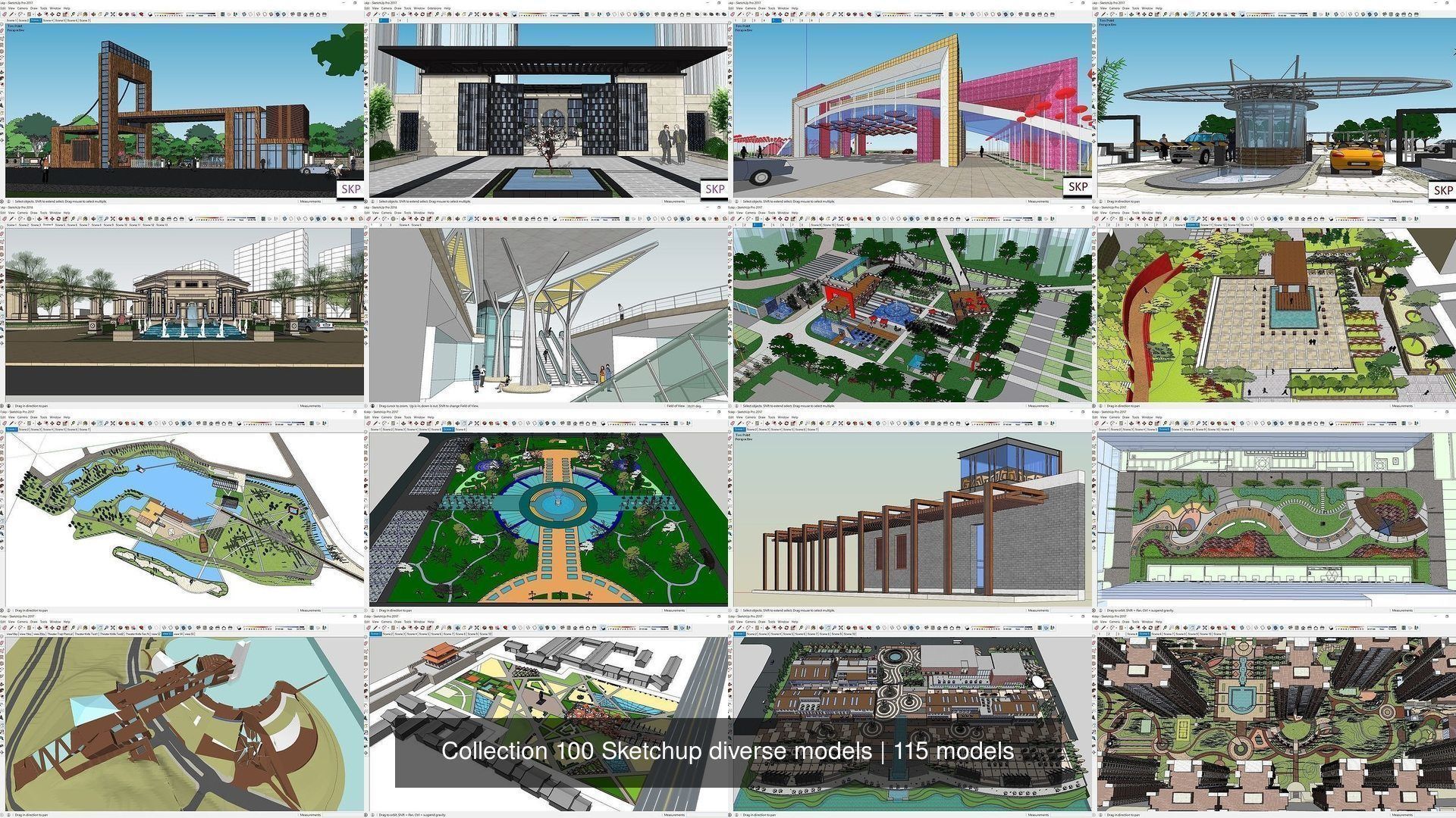 Collection 100 Sketchup diverse models | CGTrader