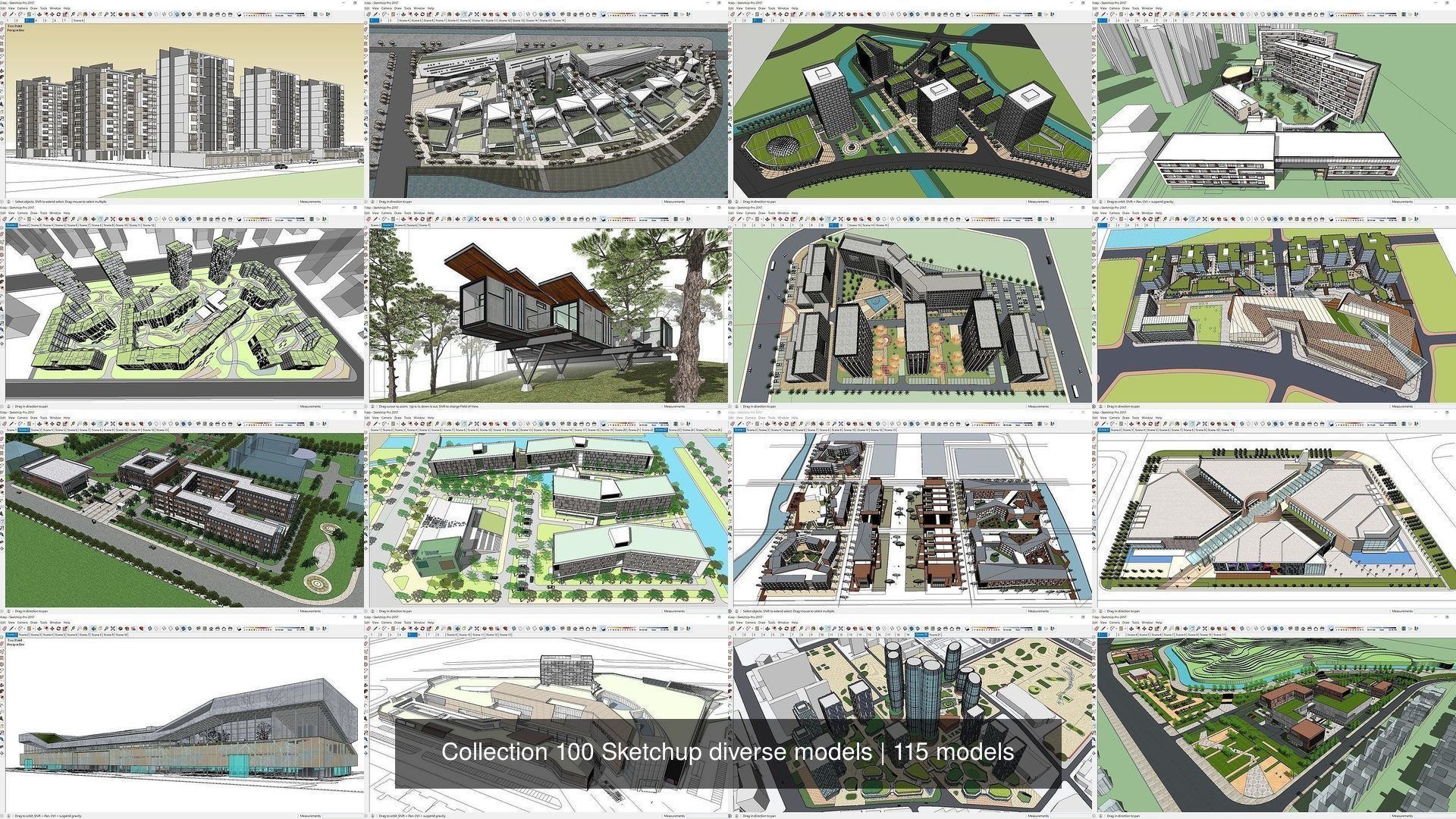 Collection 100 Sketchup diverse models | CGTrader