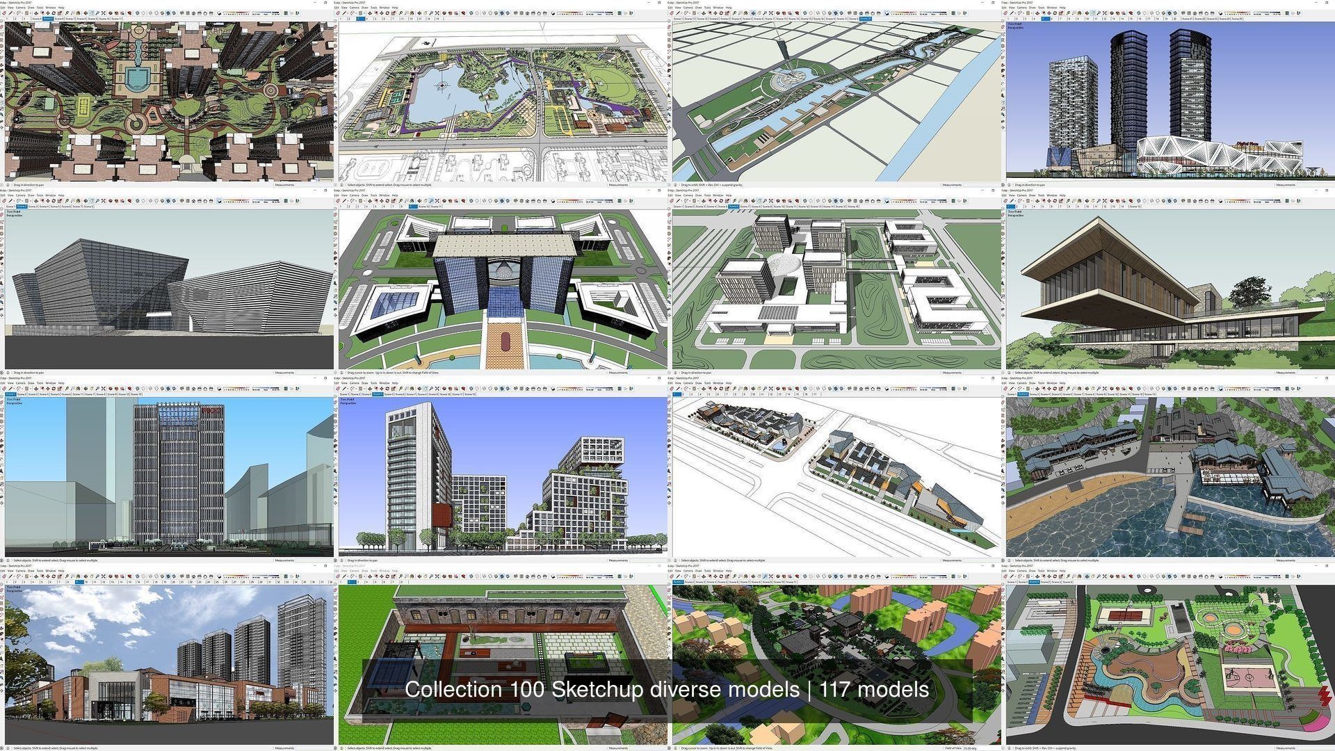 Collection 100 Sketchup diverse models | CGTrader