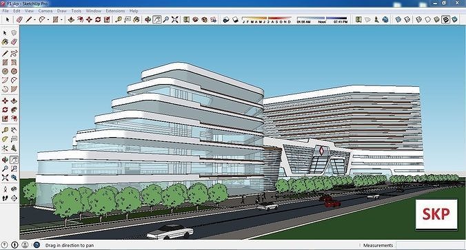 Sketchup Hospital F1 3D model | CGTrader