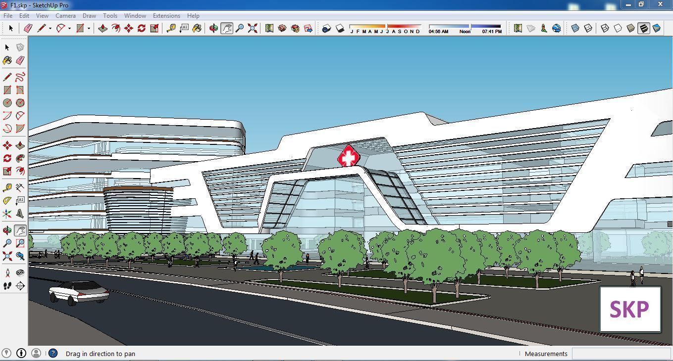 Sketchup Hospital F1 3D model | CGTrader