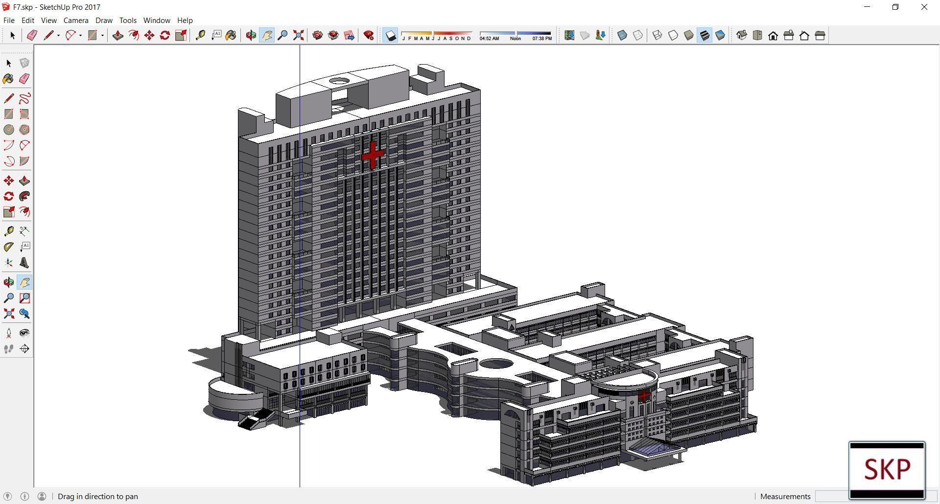 Sketchup Hospital F7 3D model | CGTrader