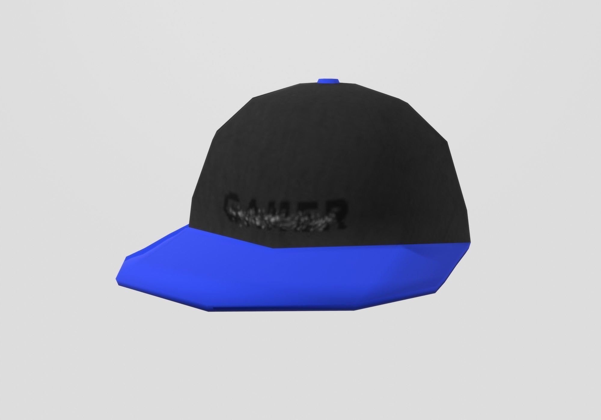 3D model low poly black gamer cap VR / AR / low-poly | CGTrader
