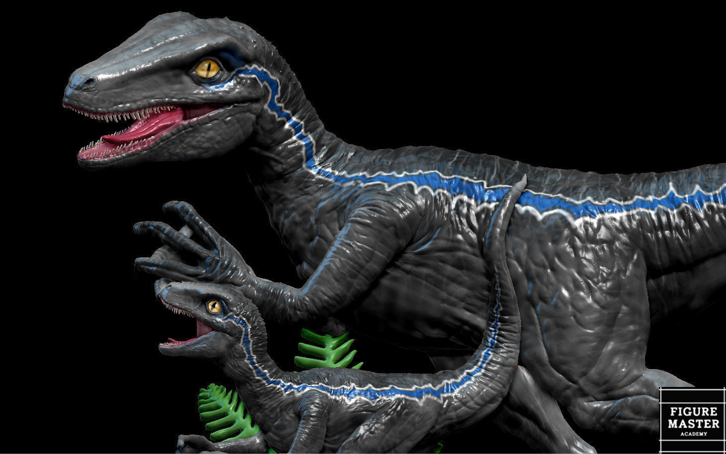 BLUE JURASSIC WORLD DOMINION AND BABY DINOSAUR 3D model 3D printable ...