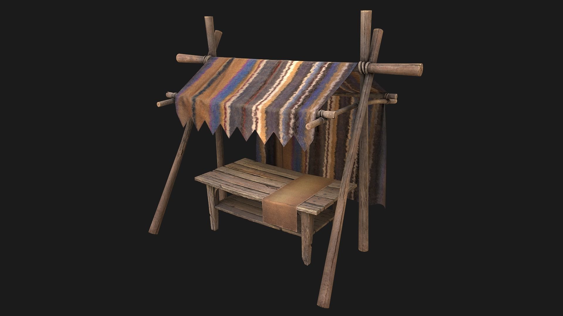 3D model Market Stand VR / AR / low-poly | CGTrader