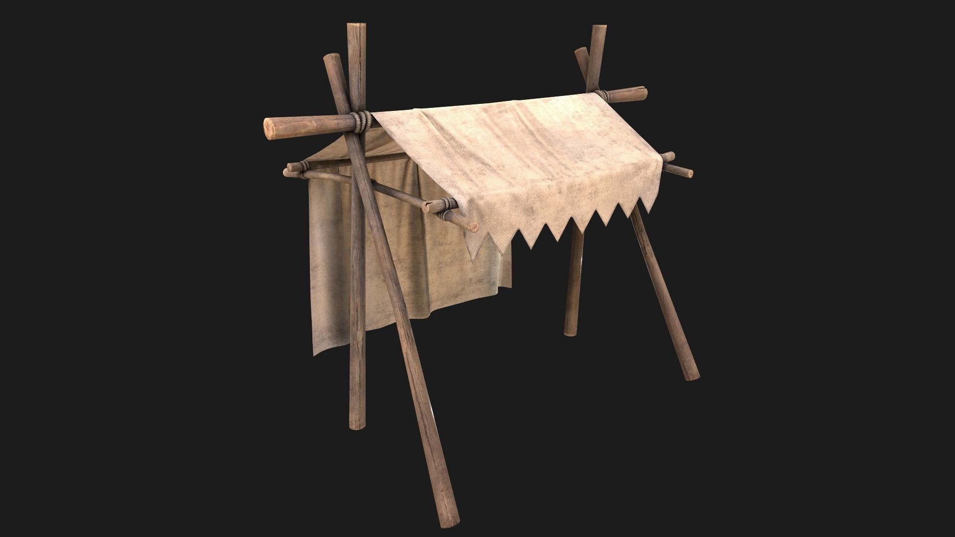 3D model Market stall VR / AR / low-poly | CGTrader