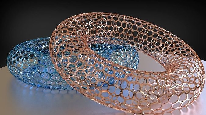 hexagonal mesh ring 3D model 3D printable | CGTrader