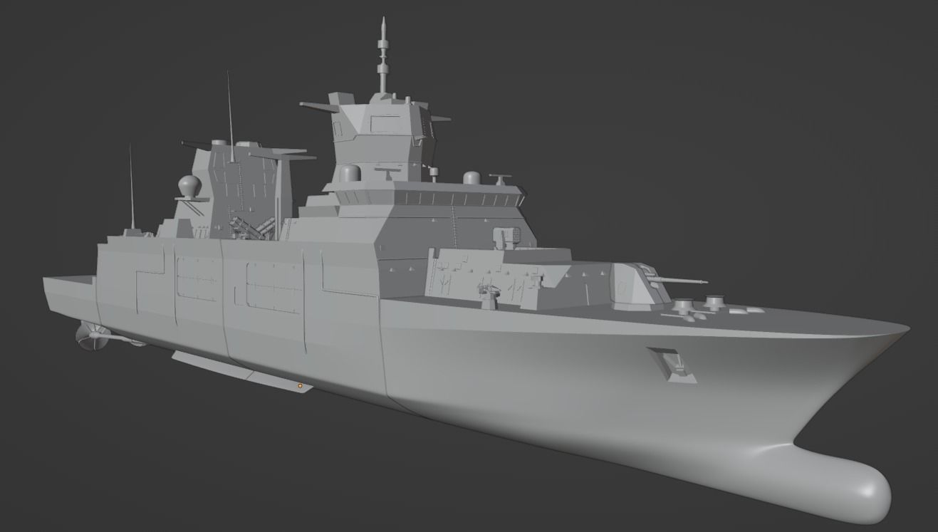 1-350 scale german F125-class Frigate 3D model 3D printable | CGTrader