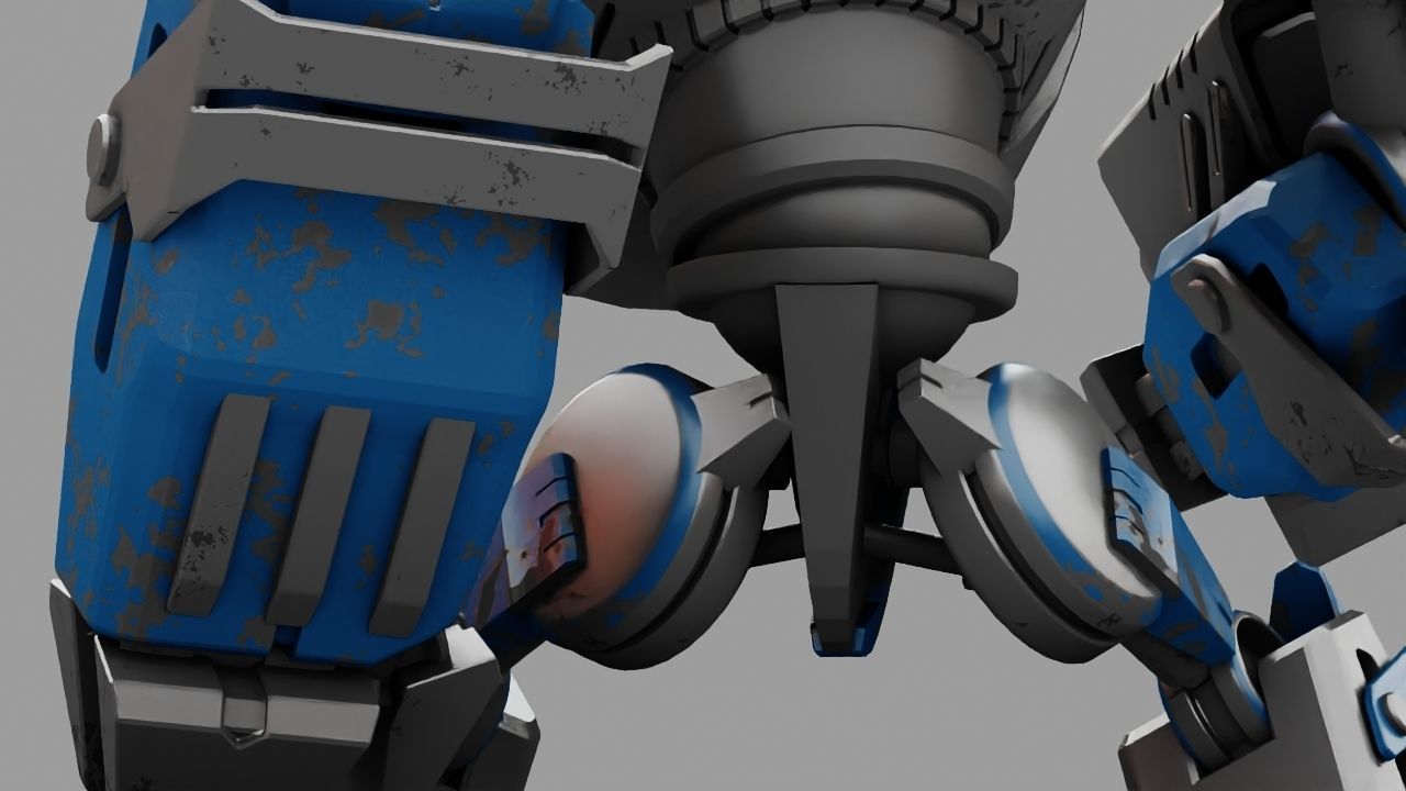 Combat Droid mecha rigged character 3D model rigged | CGTrader