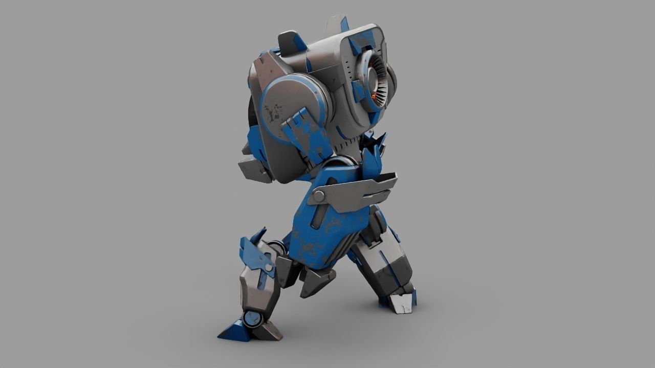 Combat Droid mecha rigged character 3D model rigged | CGTrader