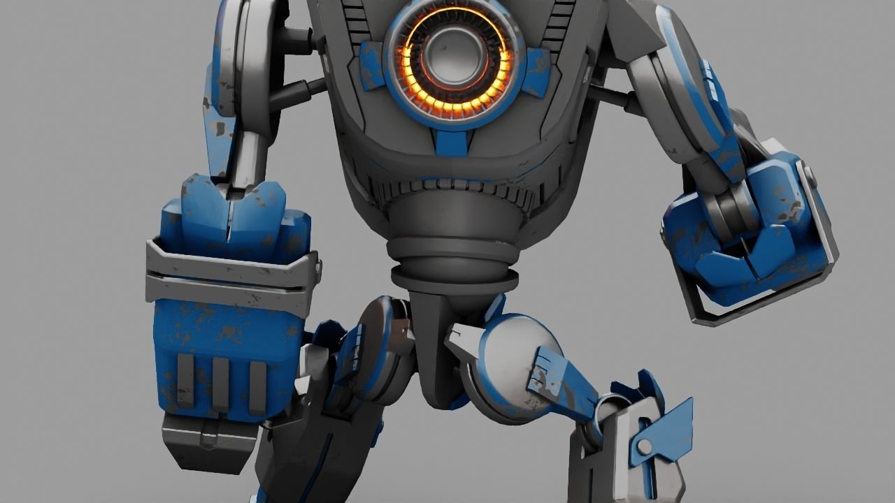 Combat Droid mecha rigged character 3D model rigged | CGTrader