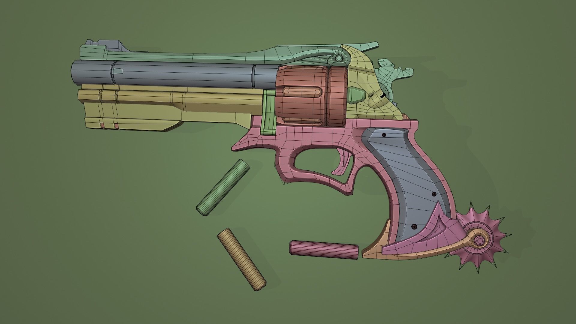 Revolver two revolvers free 3D model | CGTrader