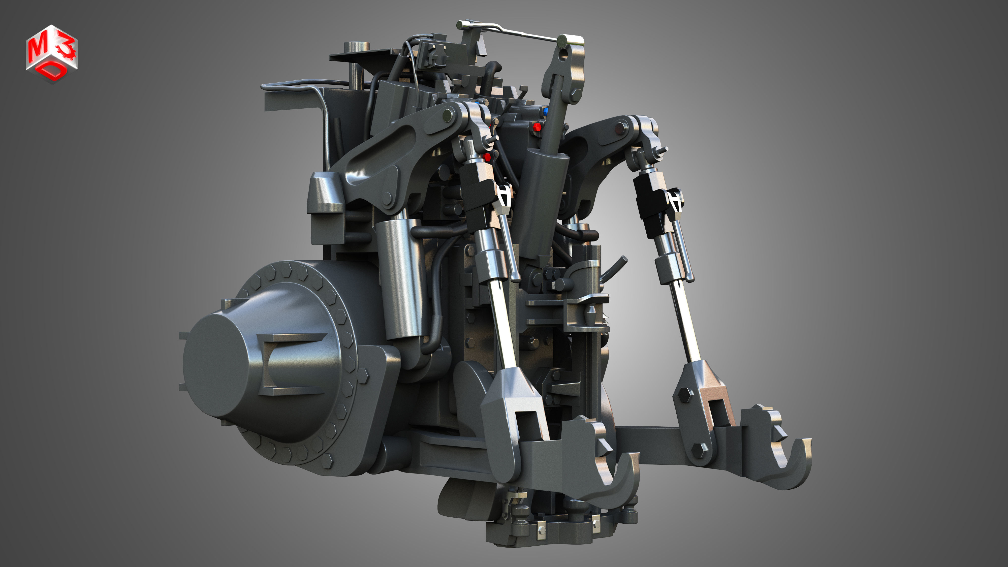 MT900-Hitch System 3D model | CGTrader