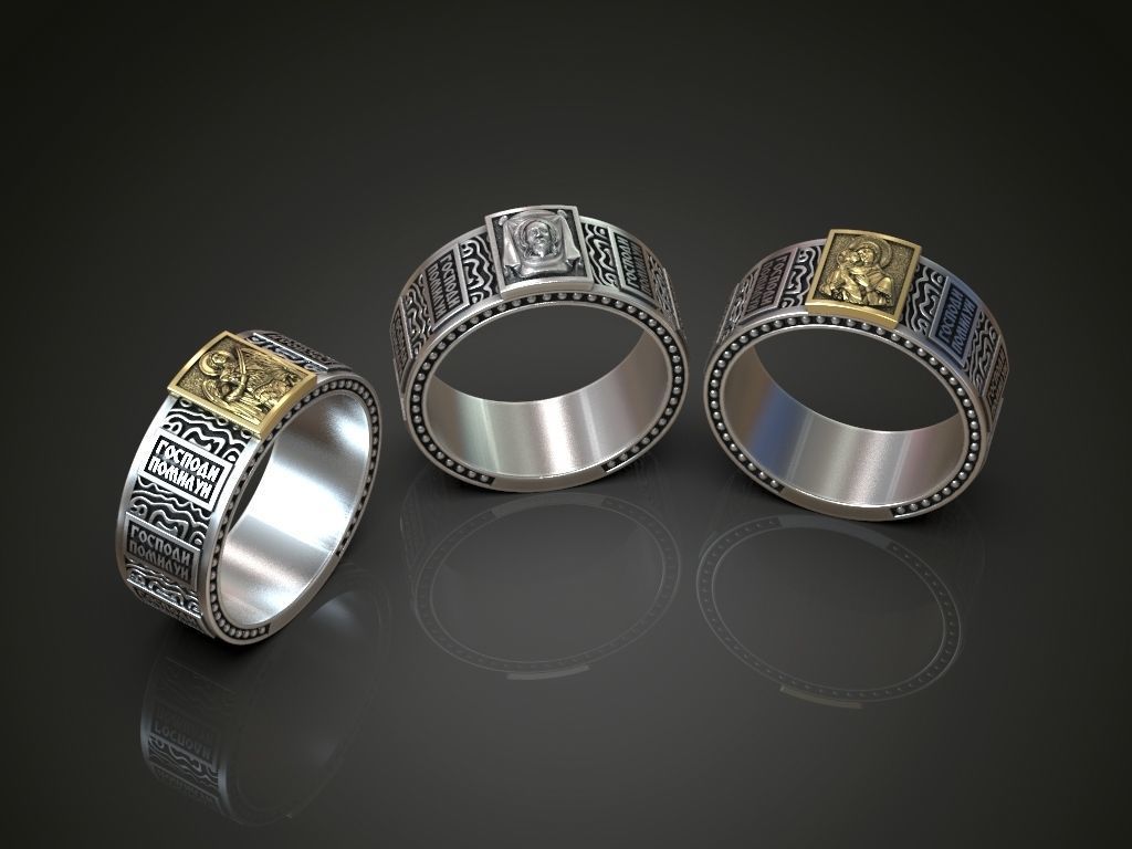 Orthodox christianity ring wedding band 3D model 3D printable | CGTrader