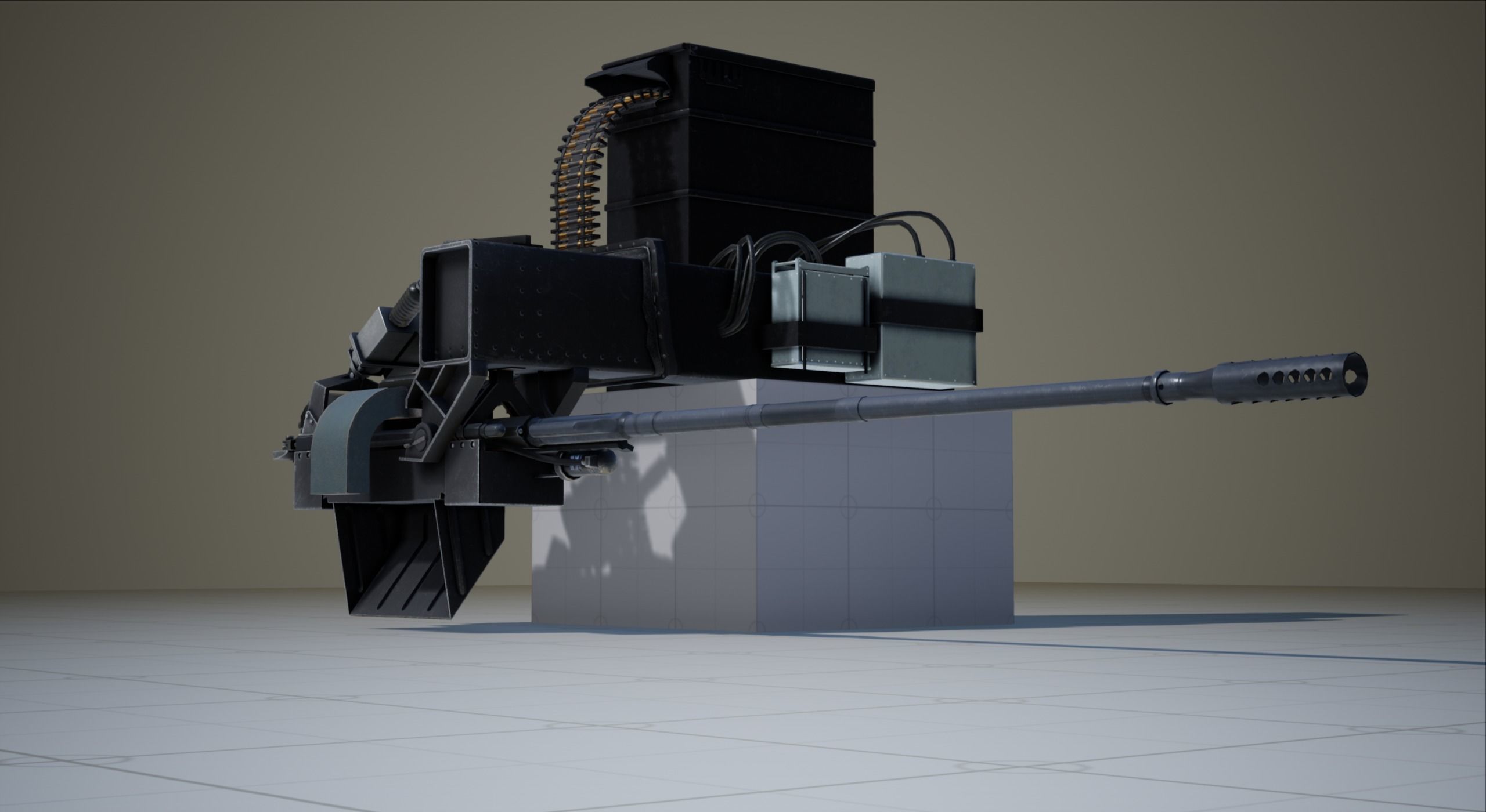 3D model Autocannon for a Helicopter VR / AR / low-poly | CGTrader
