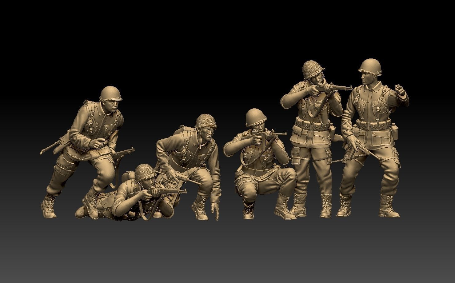 usa soldiers 3D model 3D printable | CGTrader