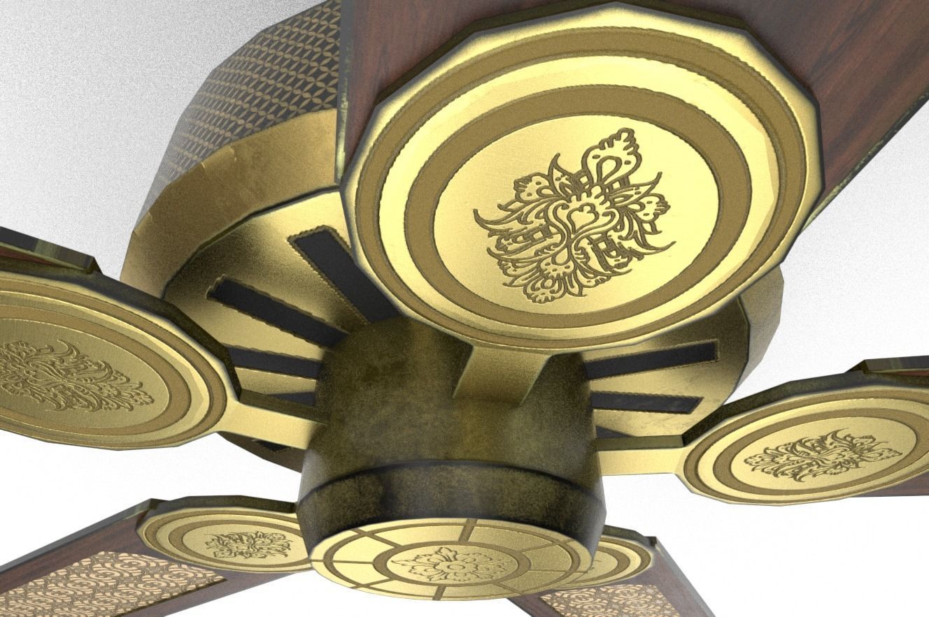 3D model fan low poly ceiling - ceiling VR / AR / low-poly | CGTrader