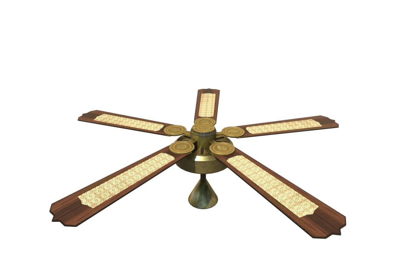 3D model fan low poly ceiling - ceiling VR / AR / low-poly | CGTrader