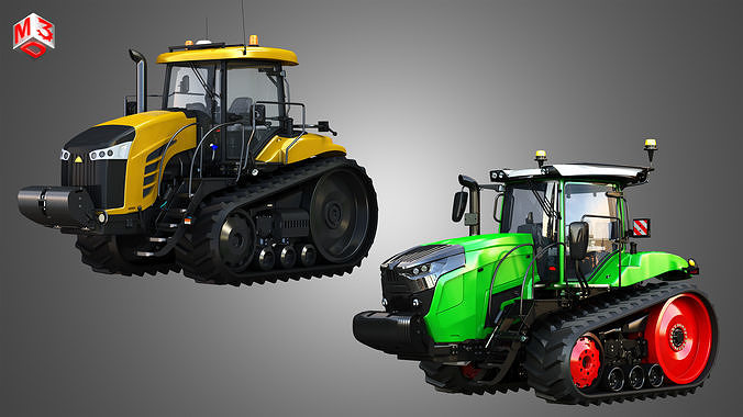 Challenger MT700E - MT900 Tractors - Tracted Tractors 2 in 1 3D Model ...