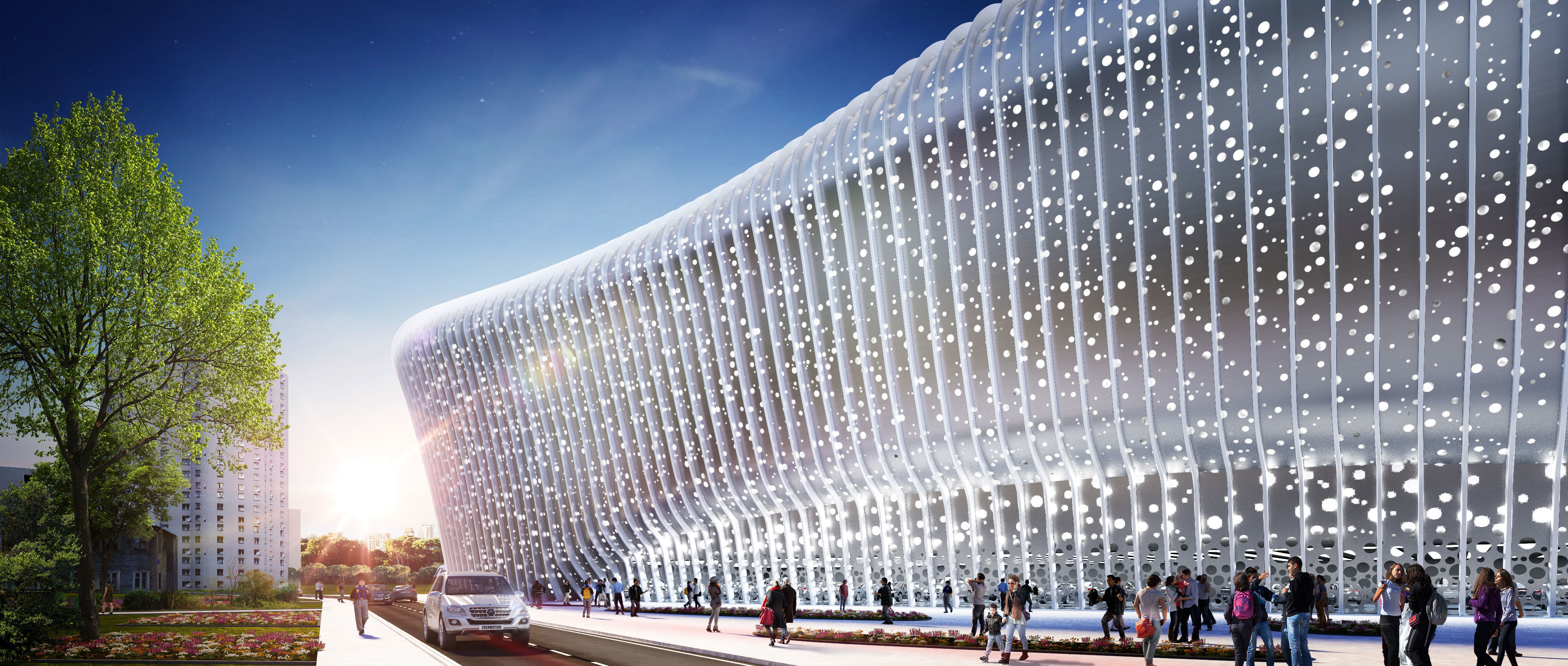 Futuristic Stadium 3d model 3D model | CGTrader