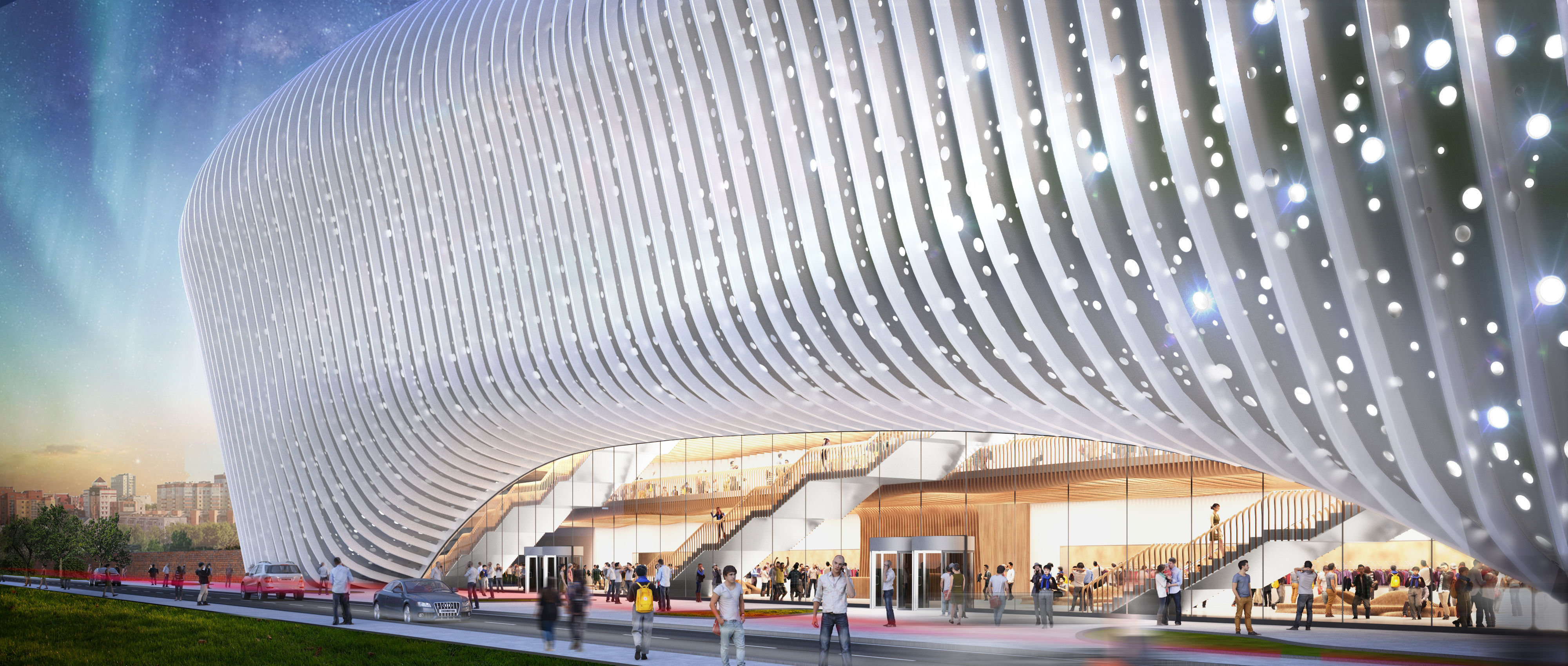 Futuristic Stadium 3d model 3D model | CGTrader