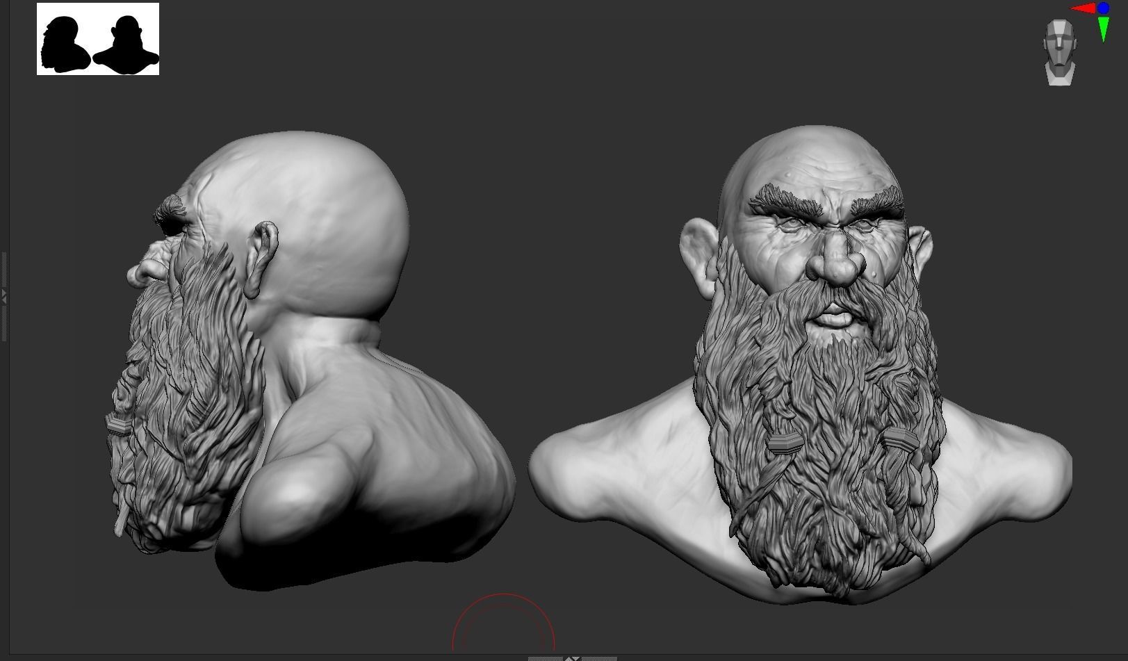 Dwarf head free 3D model | CGTrader
