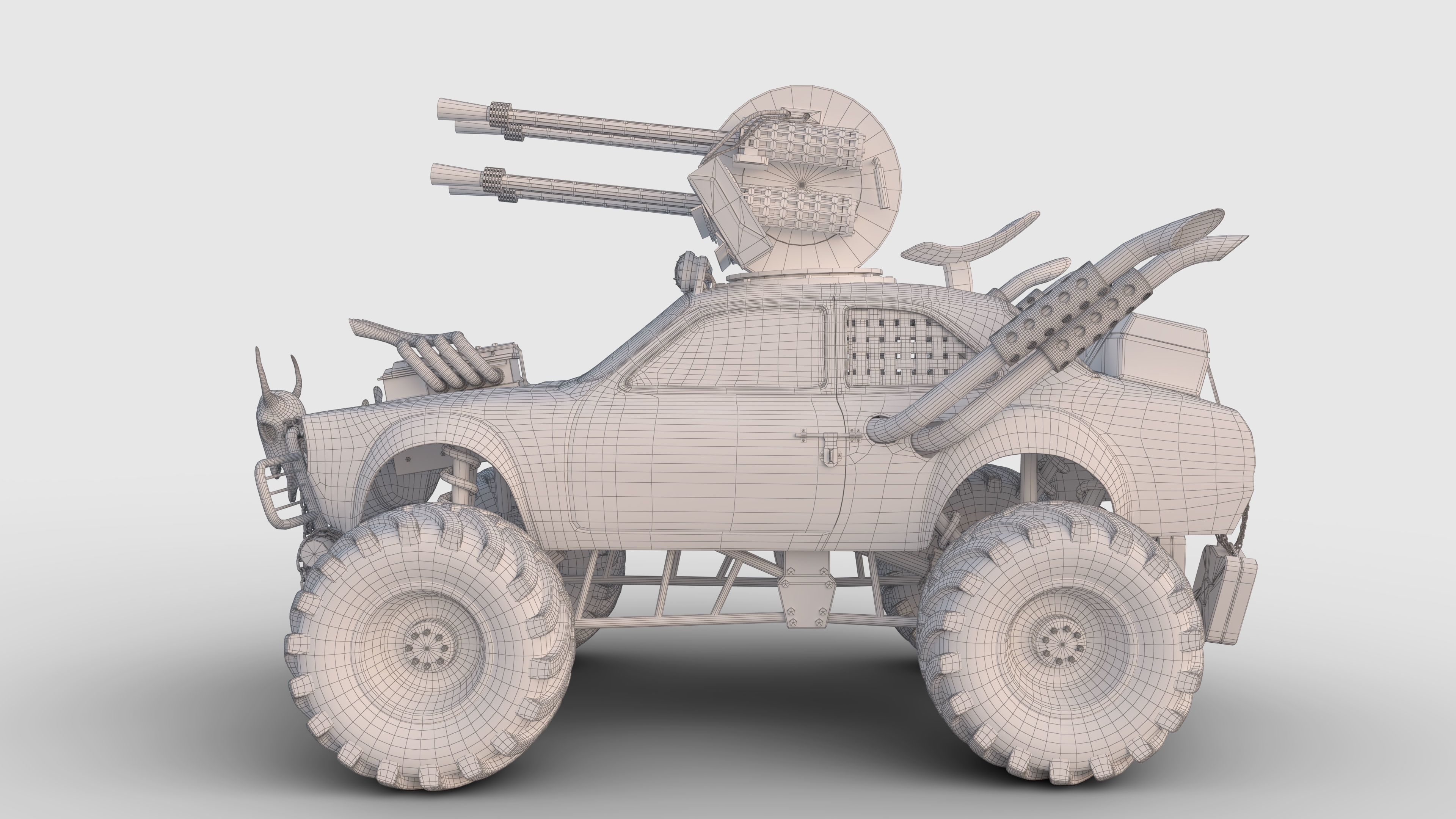 Monster car 3D model rigged | CGTrader